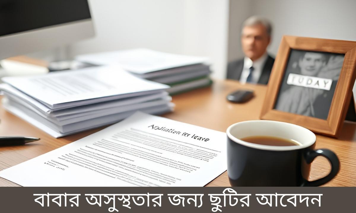 বাবার অসুস্থতার জন্য ছুটির আবেদন (Leave Application for Father's Illness)